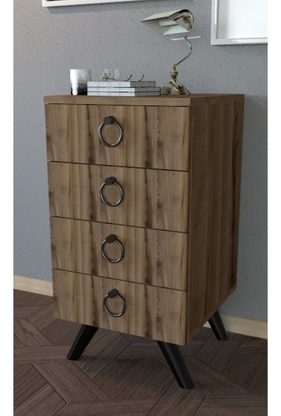 Decomech Mobilya Fabel 4 Çekmeceli Komodin Çırağan