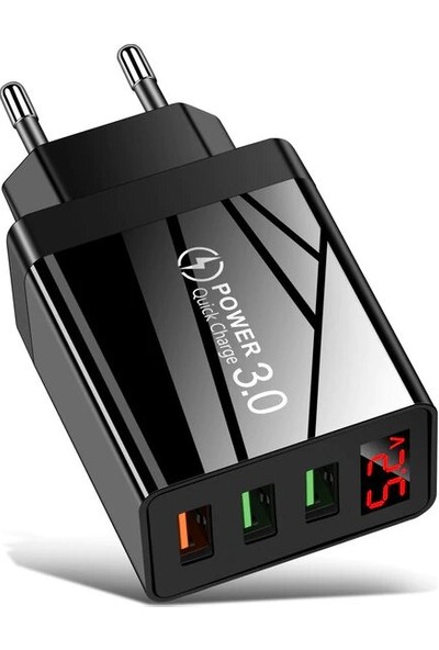 Zuidid Hızlı Şarj Qc 3.0 3 USB Portlu 3.1A - 30W Gösterge Ekranlı Çoklu Şarj Cihazı Zuidid Hızlı Şarj Qc 3.0 3 USB Portlu 3.1A - 30W Gösterge Ekranlı Çoklu Şarj Cihazı