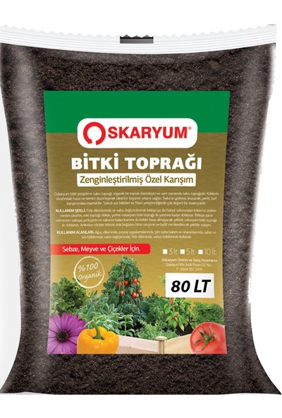 Oskaryum Bitki Yetiştirme ve Saksı Toprağı 80 Lt Oskaryum Bitki Yetiştirme ve Saksı Toprağı 80 Lt