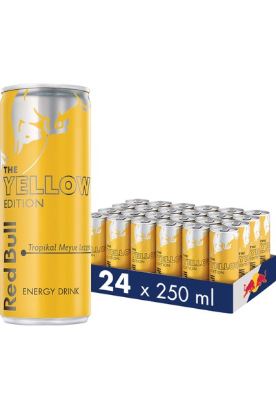Red Bull Enerji İçeceği, Tropikal Meyve, 250 ml (24'lü Paket, 24x250 ml) Red Bull Enerji İçeceği, Tropikal Meyve, 250 ml (24'lü Paket, 24x250 ml)