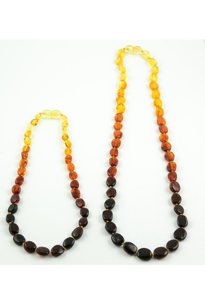 Damla Kehribar Market Gökkuşağı Anne Bebek Kehribar Kolye Set Damla Kehribar Market Gökkuşağı Anne Bebek Kehribar Kolye Set