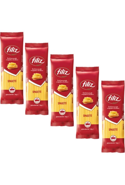 Filiz Spagetti Makarna 500 Gr. x 5 Li
