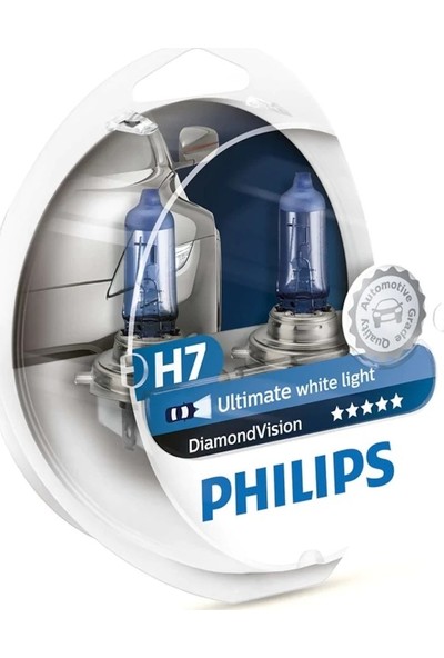 Philips H7 Diamond Vision Tam Beyaz Işık Ampul Seti 12972 EAN-8711500696533 Philips H7 Diamond Vision Tam Beyaz Işık Ampul Seti 12972 EAN-8711500696533