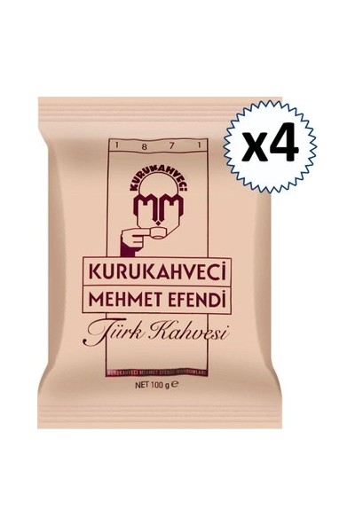 Kuru Kahveci Mehmet Efendi Mehmet Efendi Türk Kahvesi 100 gr x 4'lü