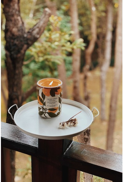 Arma House Metal Beyaz Yuvarlak Tepsi