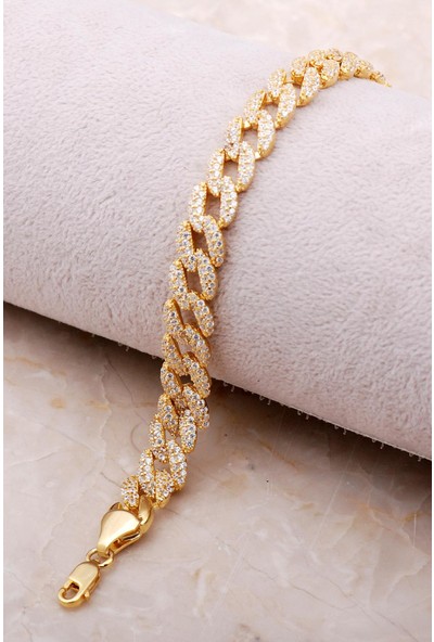 Sümer Telkari Altın Yaldızlı Taşlı Gurmet Gümüş Bileklik