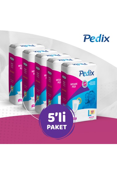 Pedix Mesane Pedi Büyük Boy Large 10'lu 5 Adet Pedix Mesane Pedi Büyük Boy Large 10'lu 5 Adet