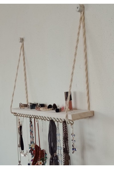 Öznill Tasarim Atölyesi Çakıl Beyaz Takı Rafı Askısı