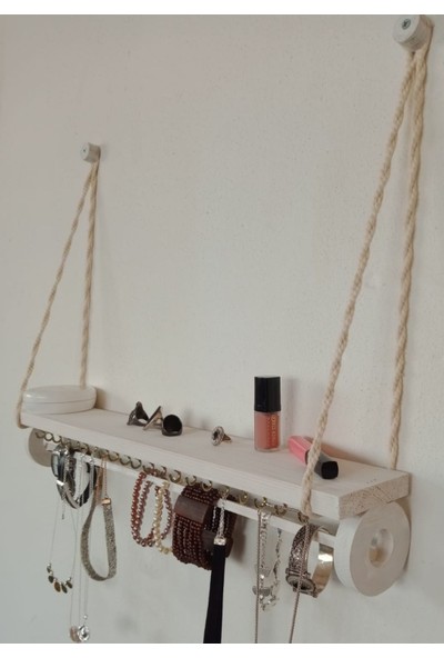 Fokai Wood Wılma Beyaz Takı Rafı Askısı