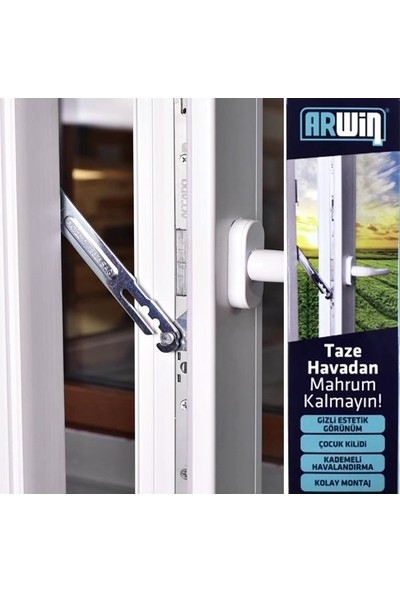 Eym Arwin Kapı Pencere Kademeli Havalandırma Kolu Pvc Emniyet Kilidi Sağ Açılım Eym Arwin Kapı Pencere Kademeli Havalandırma Kolu Pvc Emniyet Kilidi Sağ Açılım