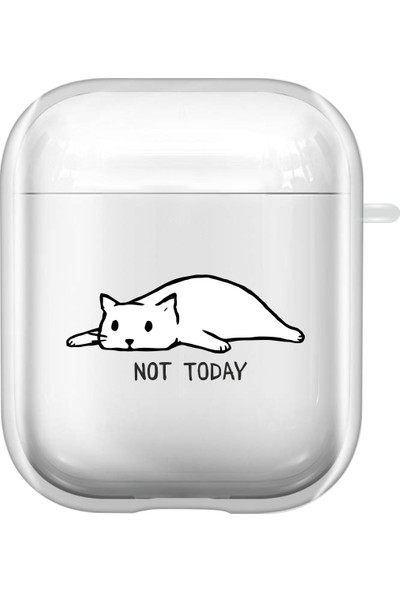Mooodcase Not Today Desenli Şeffaf Airpods Kılıfı Mooodcase Not Today Desenli Şeffaf Airpods Kılıfı