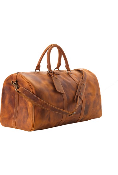Londo Deri Seyahat Çantası Camel 55 Lt