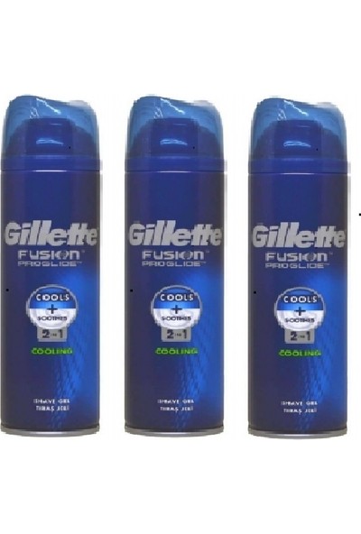 Gillette Fusion Proglide Serinletici 200 ml Tıraş Jeli x 3 Adet Gillette Fusion Proglide Serinletici 200 ml Tıraş Jeli x 3 Adet
