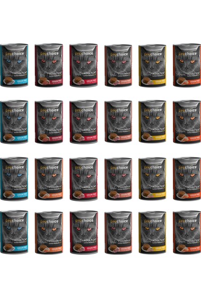 Pro Choice Prochoice 24'lü Karışık Kedi Konserve 400GR x 24 Adet