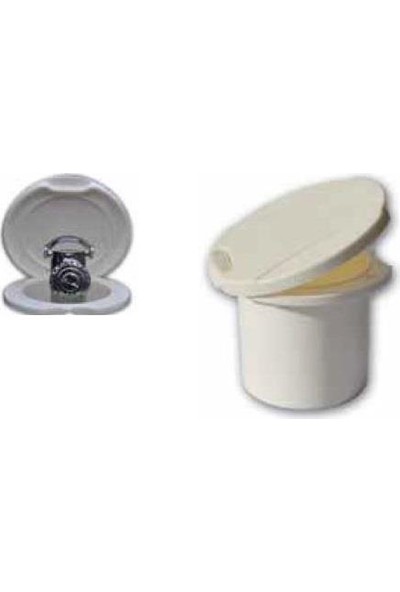 Sealux Duş Yuvası Düz Beyaz Kapaklı