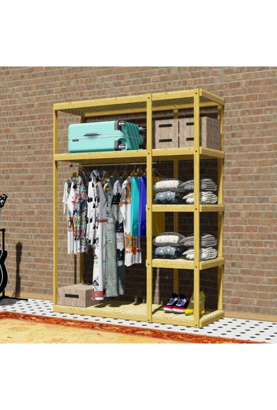 Öznill Tasarim Atölyesi Joker Eko Ekonomik Seri Kapaksız Açık Ahşap Gardırop Öznill Tasarim Atölyesi Joker Eko Ekonomik Seri Kapaksız Açık Ahşap Gardırop