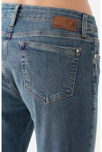 Mavi Kadın Ada Gölgeli Mavi Vintage Jean Pantolon 1020533423