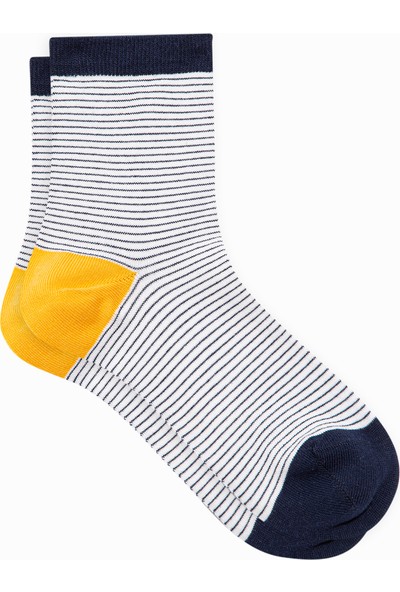 Mavi Kadın Çizgili Soket Çorap 196508-33648
