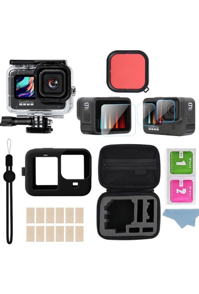 Trendfone Gopro Hero 9 Black Başlangıç Aksesuar Seti -Taşıma Çantası Ile Birlikte