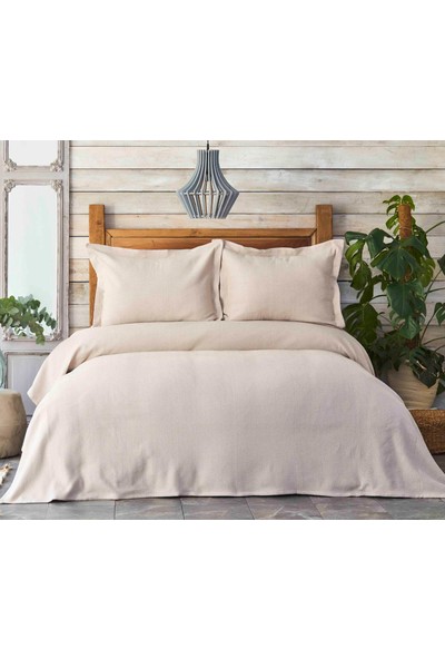 Sarah Anderson Volga Çift Kişilik Bej Yatak Örtüsü Takımı Sarah Anderson Volga Çift Kişilik Bej Yatak Örtüsü Takımı