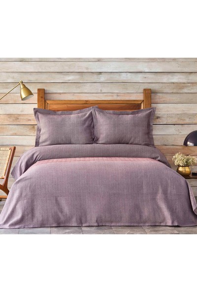 Sarah Anderson Volga Mürdüm Çift Kişilik Yatak Örtüsü Seti Sarah Anderson Volga Mürdüm Çift Kişilik Yatak Örtüsü Seti