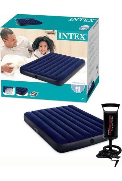 Intex 64758 Çift Kişilik Şime Yatak Pompa 137X191X25CM