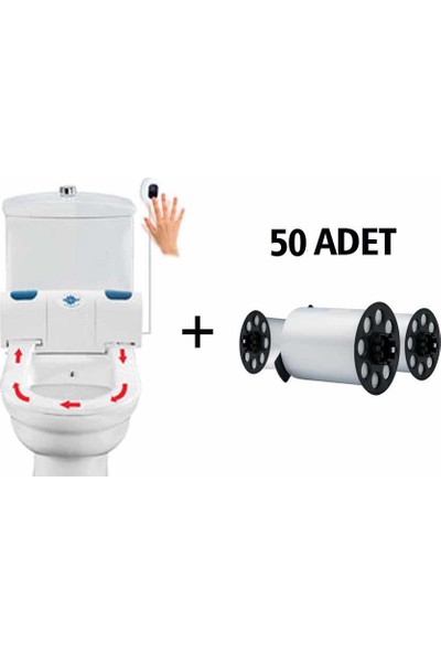 Rulopak Rulopaksensörlü Hijyenik Klozet Kapağı+50 Rulo