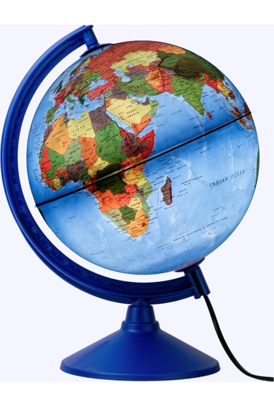 Gürbüz Yayınları Ingilizce Işıklı Fiziki Küre Fiziki + Siyasi 26 cm