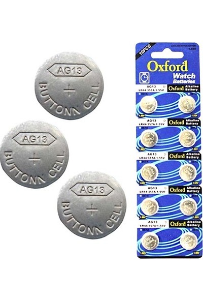 Oxford AG13 LR44 Pil 10'lu Paket Tıanqıu Oxford AG13 LR44 Pil 10'lu Paket Tıanqıu