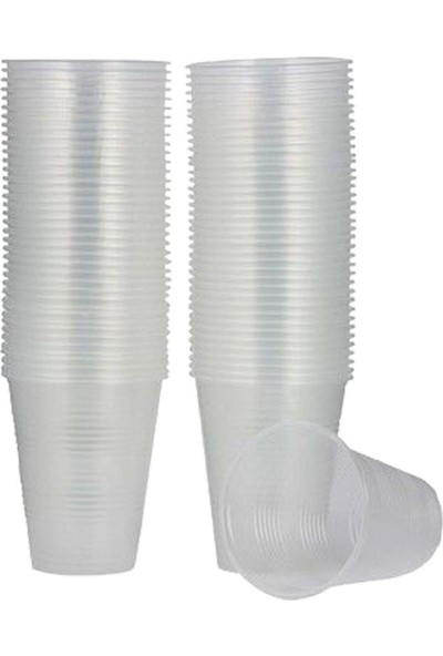ankara plastik Plastik Şeffaf Bardak 100LÜ Paket