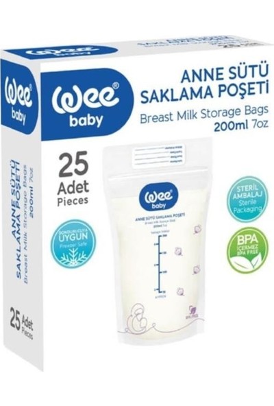 Wee Baby Süt Saklama Poşeti 25'li