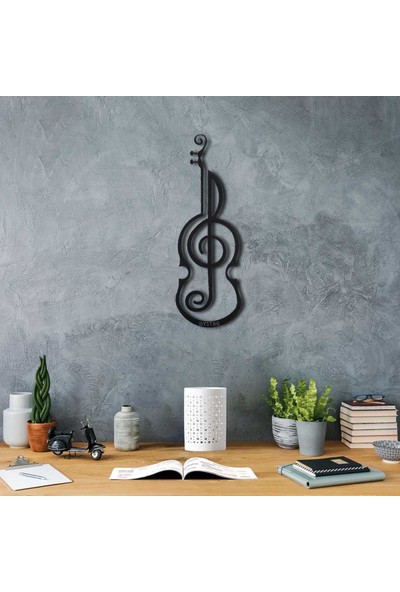 Bysbox Keman Dekoratif Metal Duvar Tablosu Bysbox Keman Dekoratif Metal Duvar Tablosu