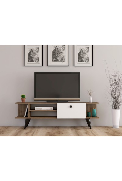 Cantek Idil Tv Ünitesi Ceviz-Beyaz