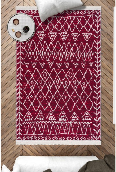 Caretta Home Saçaklı Çift Taraflı Mistik Desenli Dokuma Kilim