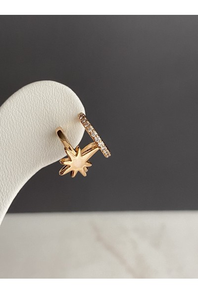Fashion Jewelry Zirkon Taşlı Yıldız Küpe