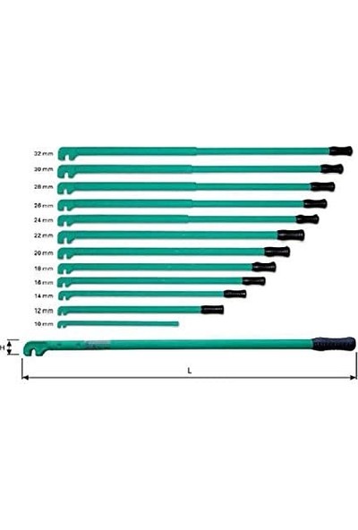 Yakar Kollu Anahtar Dövme Çelik Yakar 10 mm