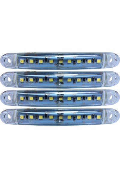 Hilal Shops Beyaz Parmak LED 9 Led'li x 4 Adet - Yerli Üretim