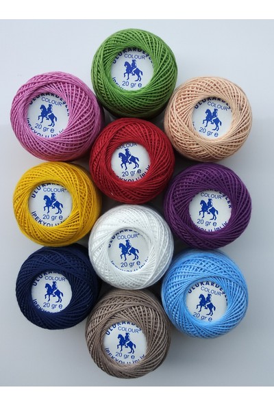 Ulu Kardeşler Etamin Ipi Nakış Ipi Işleme Ipi Seti 10 Renk