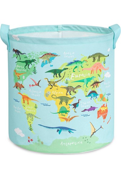 Ocean Home Dinozor BaskılıÇocuk Odası Sepeti 30 x 31 cm