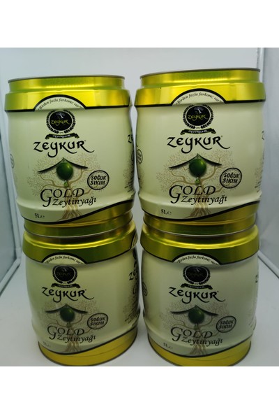Zeykur Gold Zeytinyağı 5 Lt x 4'lü