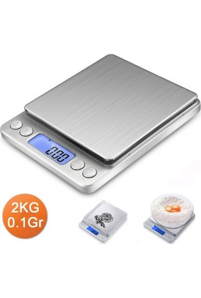 Ay Ticaret Dijital Hassas Tartı-Mutfak Terazisi 2kg/0.1gr
