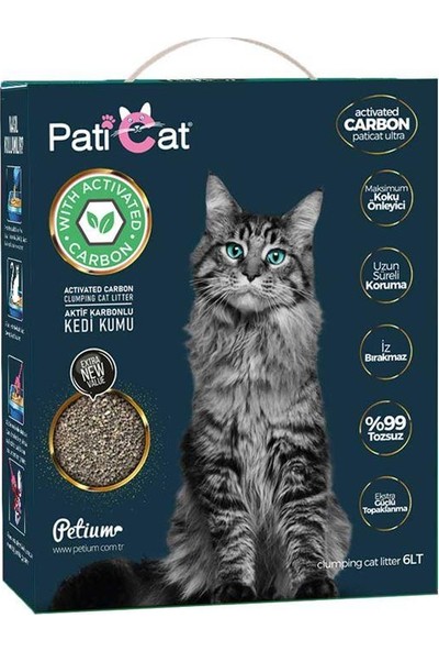 Pati Cat Paticat Aktif Karbonlu Topaklanan Kedi Kumu 6 Lt Pati Cat Paticat Aktif Karbonlu Topaklanan Kedi Kumu 6 Lt