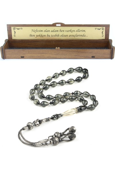 Tesbih Otağı Damla Kesim Gümüş Püsküllü Ateş Kehribar Tesbih Tesbih Otağı Damla Kesim Gümüş Püsküllü Ateş Kehribar Tesbih