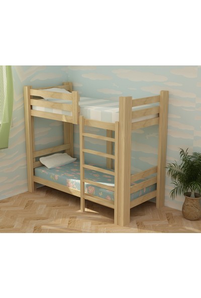 Mobea Tasarım Naz Çift Katlı Ranza (Naturel)