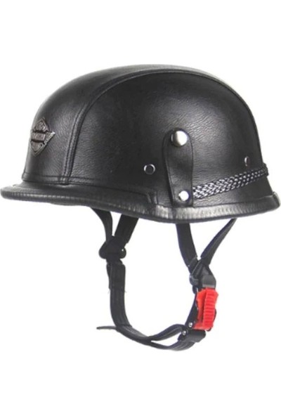 Sway ZN 130-5 Deri Açık Motosiklet Kaskı XL Beden