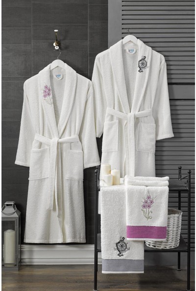 Rebeka Havlulu Bornoz 4lü Set Rebeka Havlulu Bornoz 4lü Set
