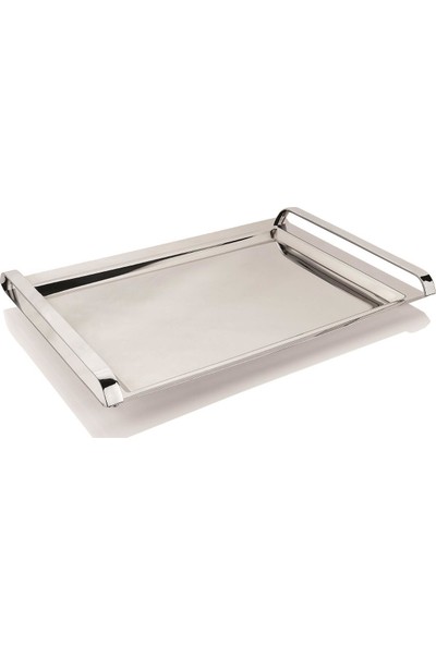 Schafer Glorios Büyük Boy Çelik Tepsi-1 Prç.-Gümüş