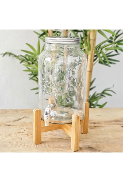 Acar Bambu Standlı 5,5 Lt Cam Damacana Acar Bambu Standlı 5,5 Lt Cam Damacana