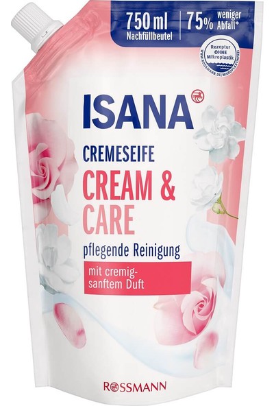 Isana Sıvı Sabun Yedek Ambalaj, Gül ve Yasemin Kokulu, 750 ml