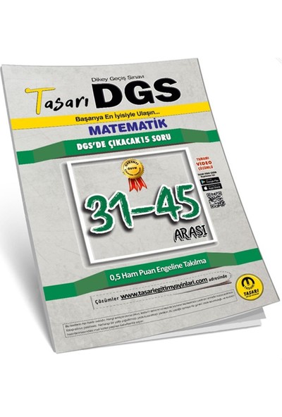 Tasarı Yayınları DGS Serisi 3 (31-45 Arası) Tasarı Yayınları DGS Serisi 3 (31-45 Arası)